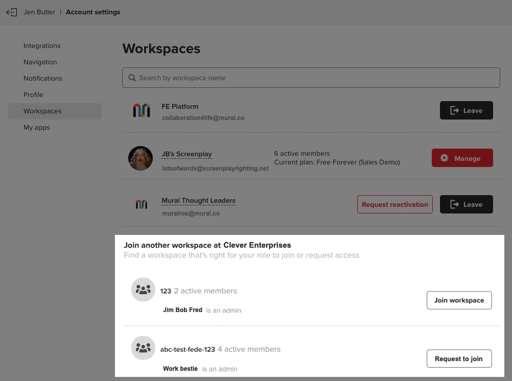 Configure your company's discoverable workspaces