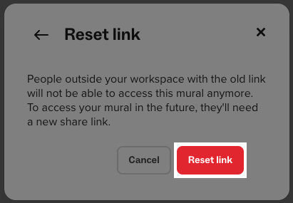 Reset visitor link access