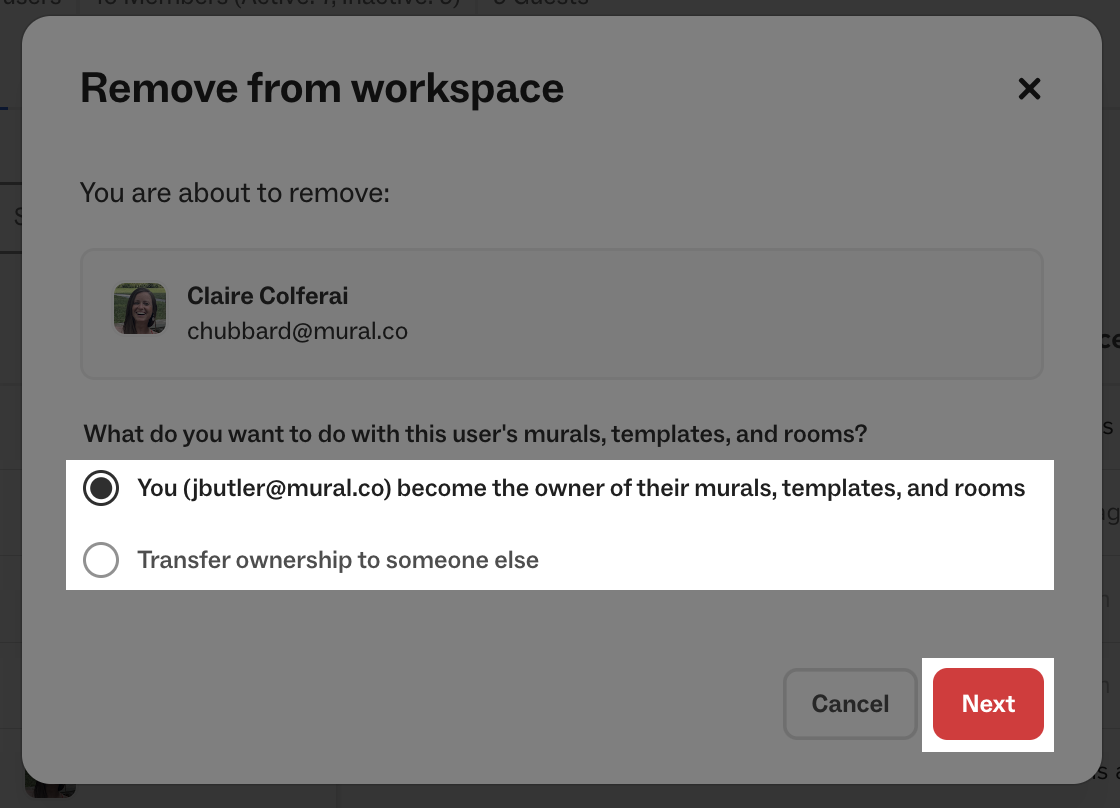 Invite and remove members from your workspace