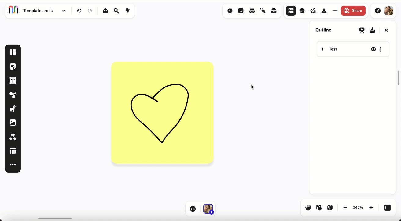 Draw on a sticky note