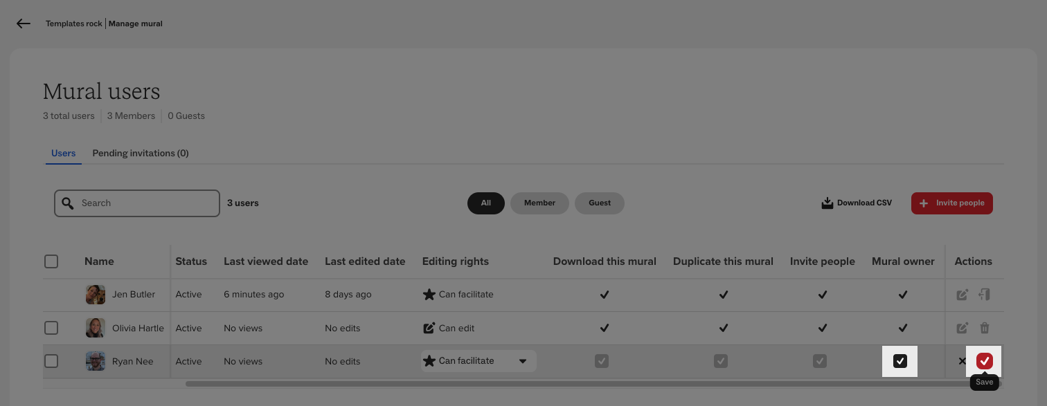 Add admins to your workspaces, rooms, and murals