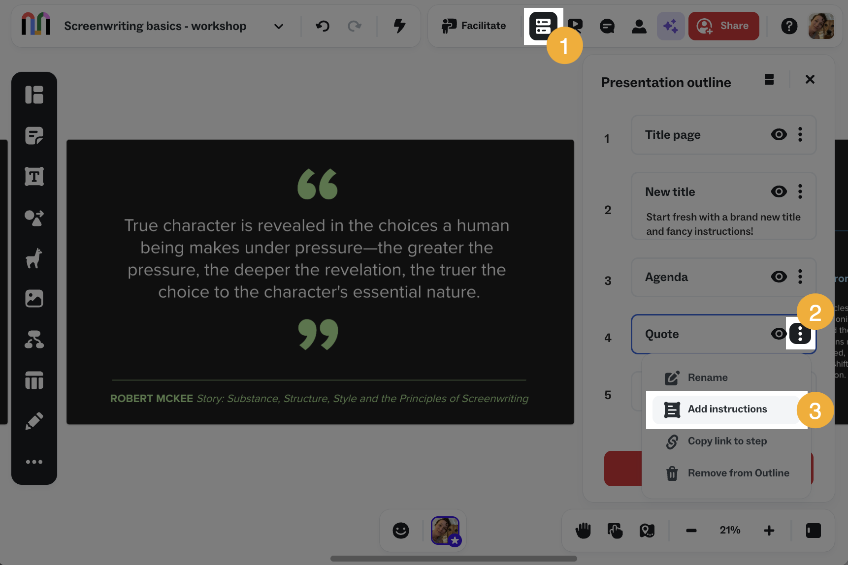 Embed a YouTube video in a mural's outline